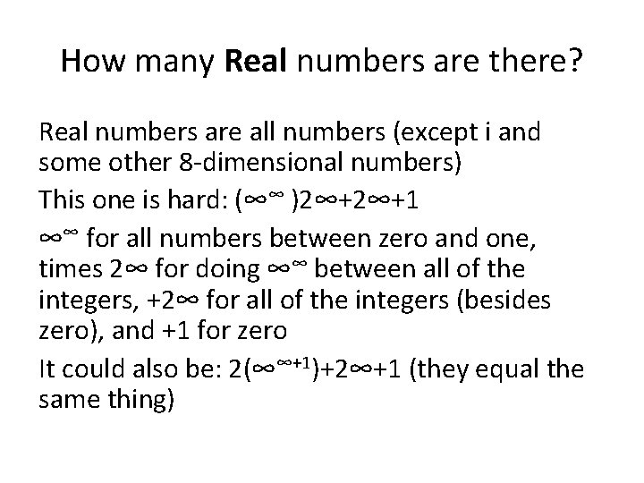 How many numbers are there WARNING This deals