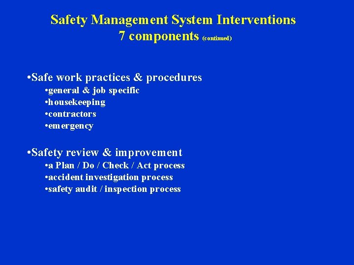 Behavior Based Safety Professionals View Objectives Today Identify