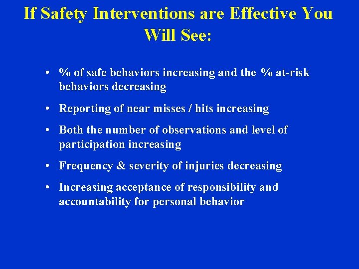 Behavior Based Safety Professionals View Objectives Today Identify