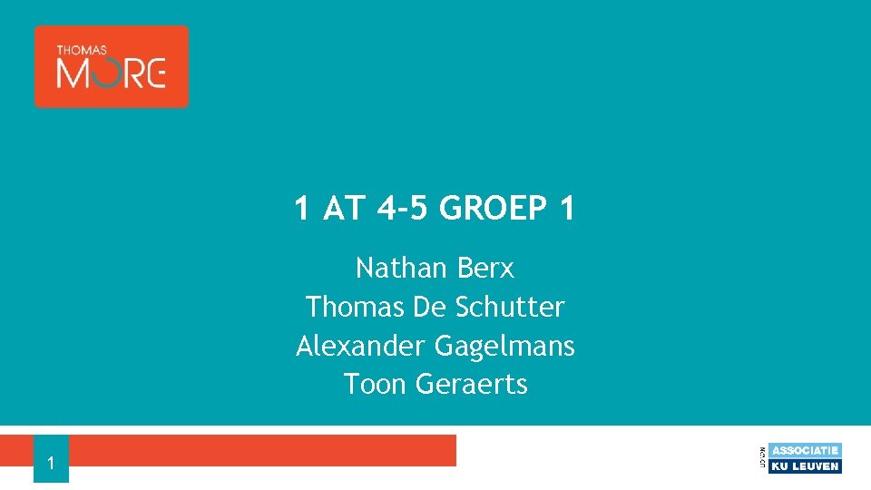 1 AT 4 5 GROEP 1 Nathan Berx