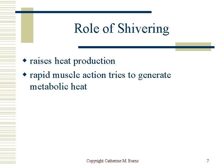 INDOOR CLIMATE Copyright Catherine M Burns 1 What