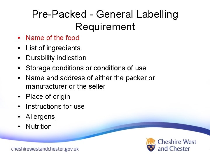 Labelling Requirements for Honey Nicki Rose Regulatory Services