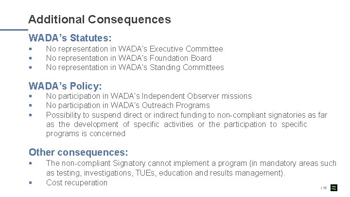 WADA 2016 Shaping the Future for Clean Athletes