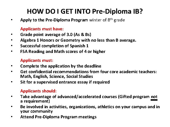 INTERNATIONAL BACCALAUREATE DIPLOMA PROGRAM AT FLAGLER PALM COAST