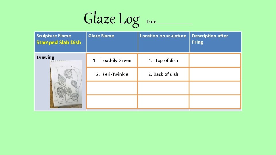 Clay GLAZE A Gauger Objective You will define