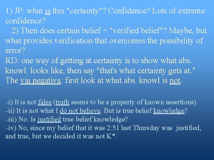 Meditation One What is the objective of the
