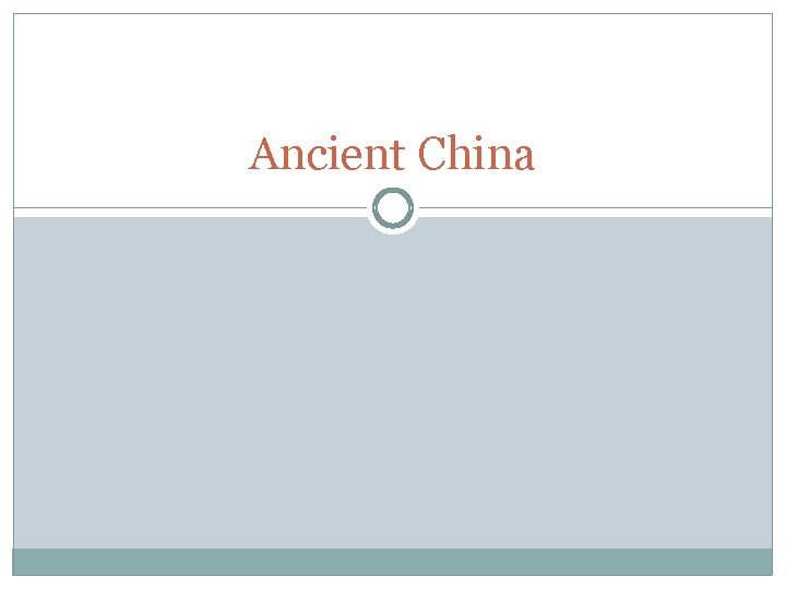 Ancient China The Splendor of the Tang Tang