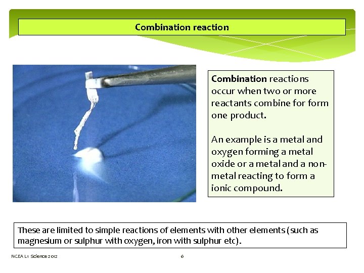 Science NCEA L 1 1 8 Chemical reactions