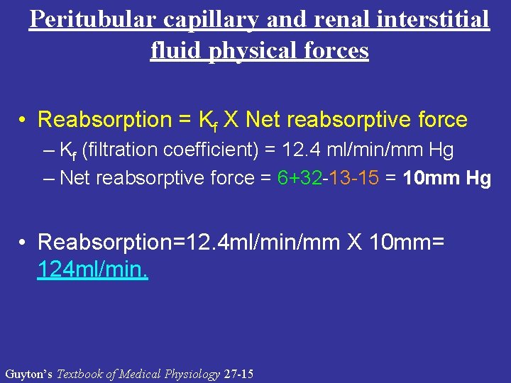 Aims Regulation of reabsorption and secretion Reading Sherwood