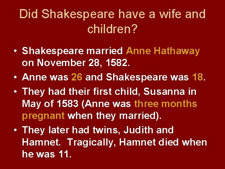 Presenting William Shakespeare An Introduction to The Bard
