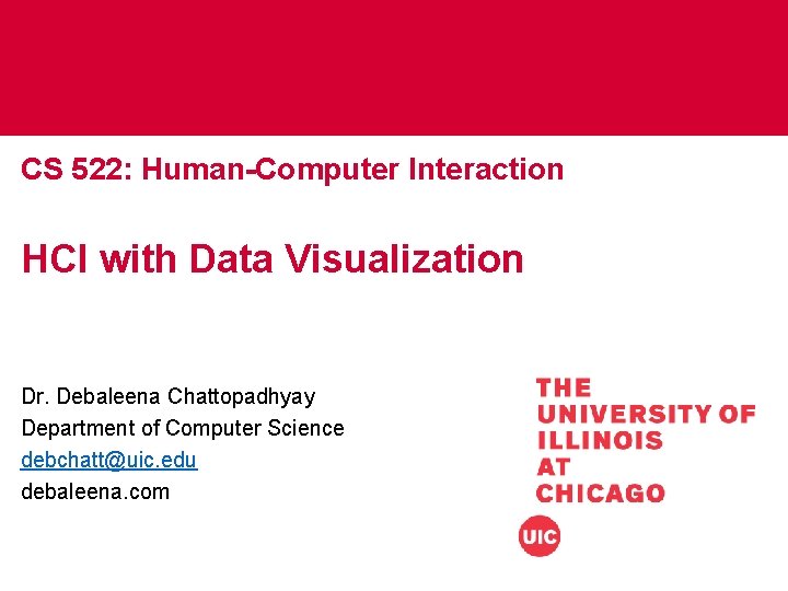 CS 522 HumanComputer Interaction HCI with Data Visualization