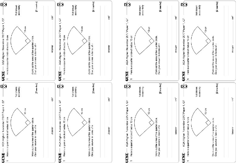 Area Perimeter Polygons Circles Higher GCSE Questions AQA