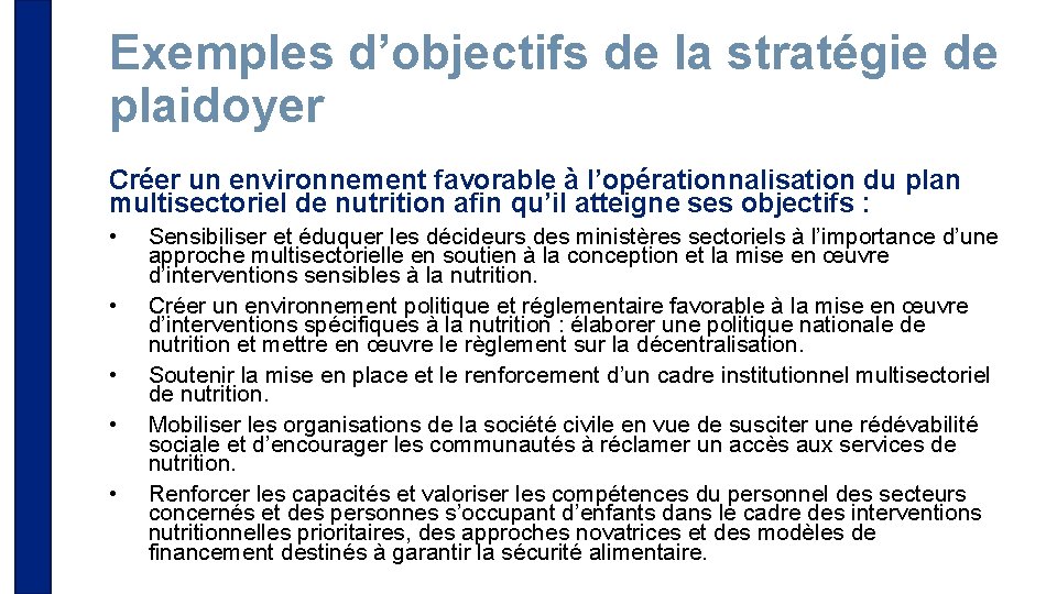 EMBLEME DU PAYS Elaboration dune stratgie de plaidoyer