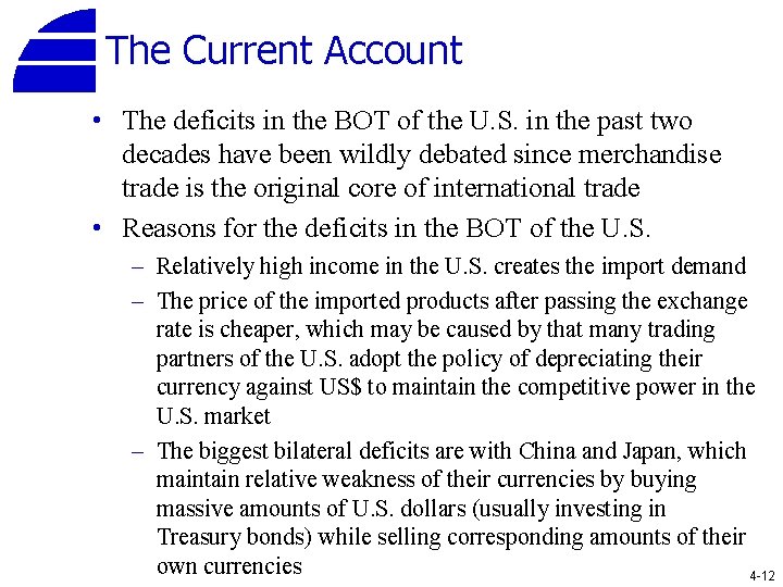 Chapter 4 International Business Transaction The Balance of