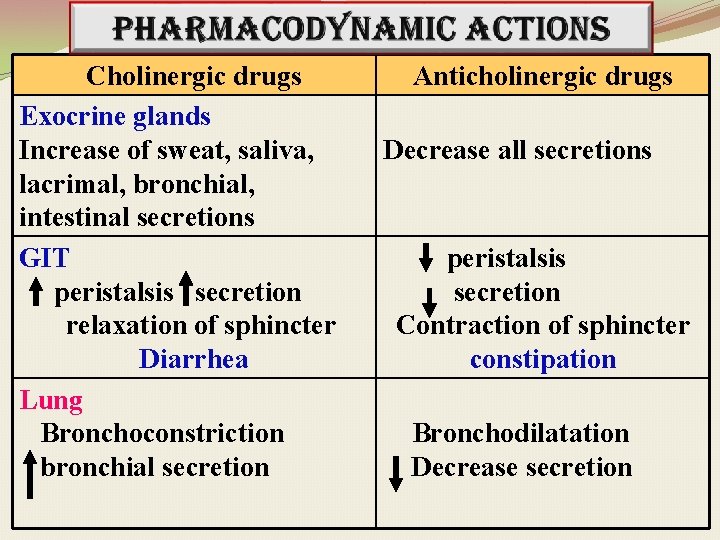 ANTICHOLINERGIC DRUGS Prof Hanan Hagar Pharmacology Unit Medical