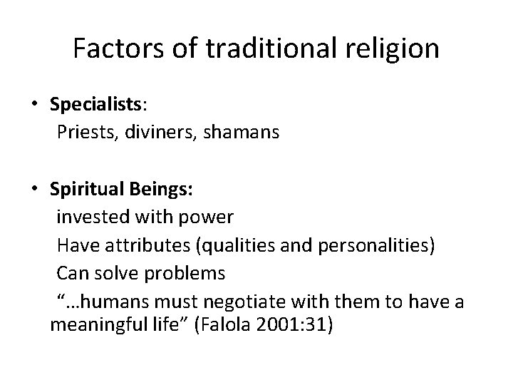 Systems of Belief Indigenous African Religions African Indigenous