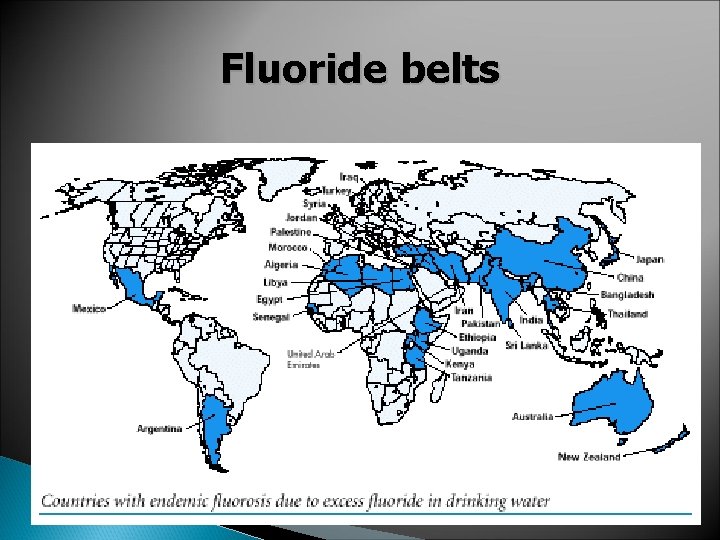 Water and food fluoridation Lecture outline q Introduction