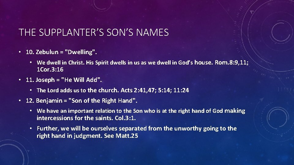 GENESIS TYPES AND SHADOWS 9 CONNECTING JACOB TO