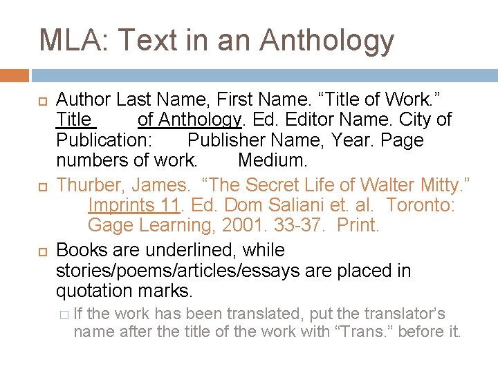 MLA FORMATTING ENG 3 UI Integrating Quotations Remember