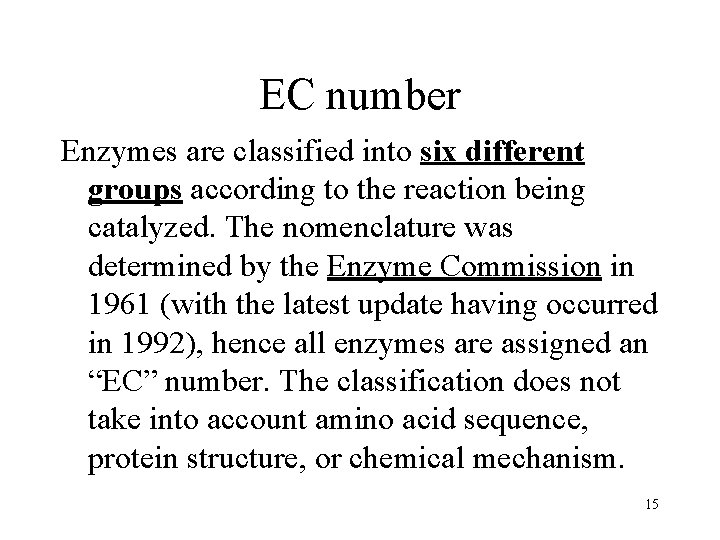 Chapter Three Enzymes 1 Biocatalysts Enzymes are Proteins