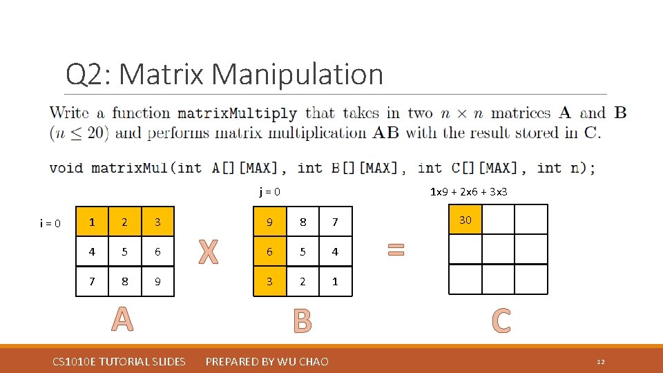 Tutorial 6 Array Problem Solving NUS SCHOOL OF