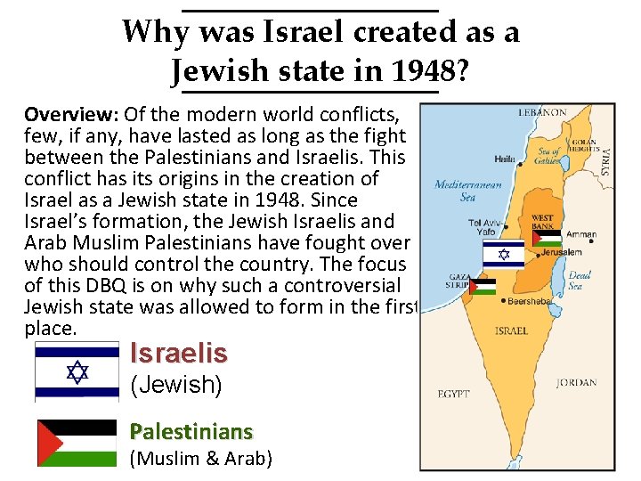Why was Israel created as a Jewish state