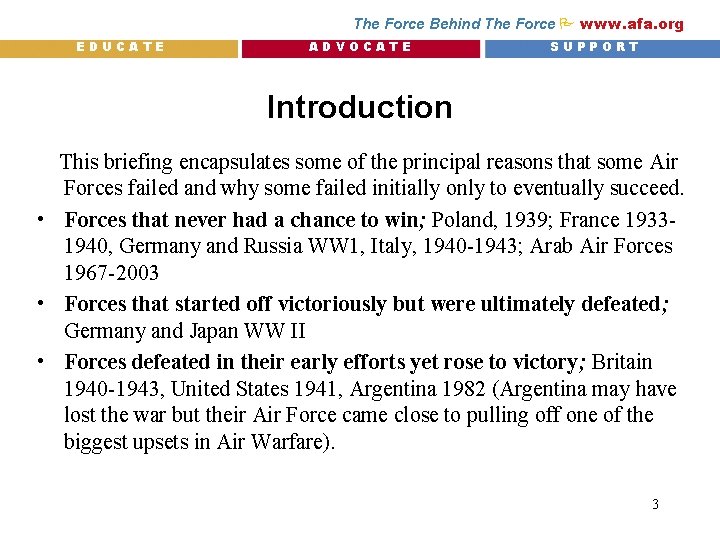 The Force Behind The Force P www afa