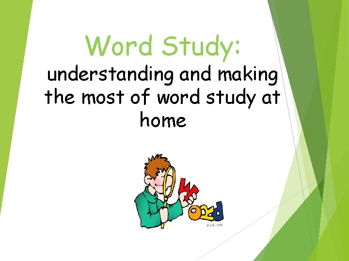 Word Study understanding and making the most of