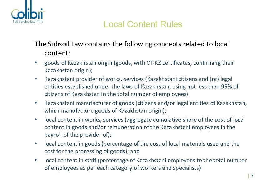 Procurement Process and Local Content Rules in Kazakhstan