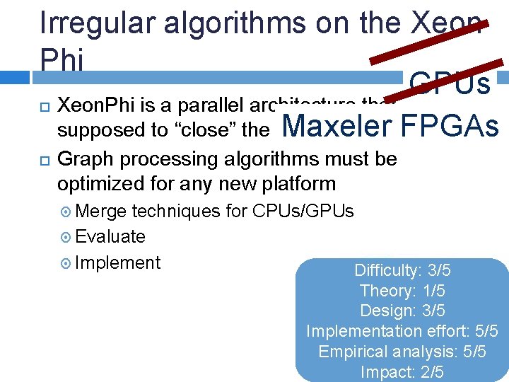 MSc Projects ideas Ana Lucia Varbanescu A L
