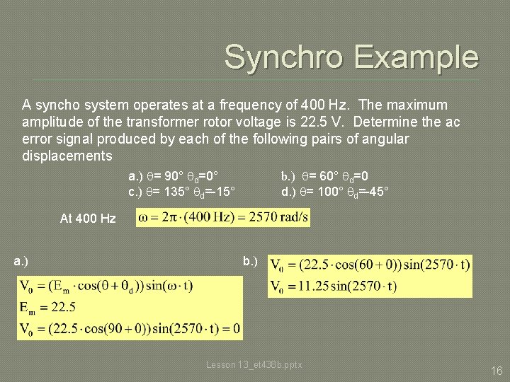 Lesson 13 Process Control Sensors and Transducers ET