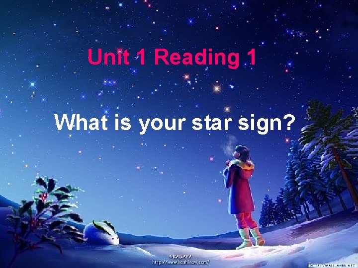 Unit 1 Reading 1 What is your star