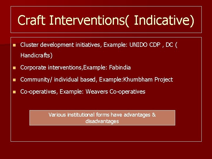 Craft Marketing RNFS Xavier Institute of Management Bhubaneswar