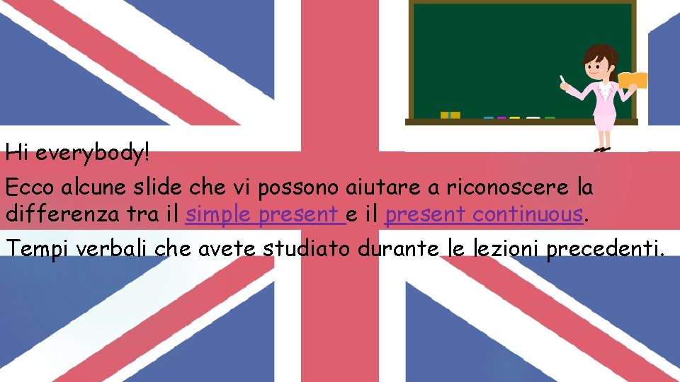 Hi everybody Ecco alcune slide che vi possono