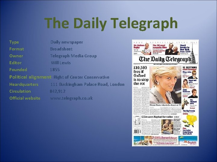 British Press First newspaper in the English language
