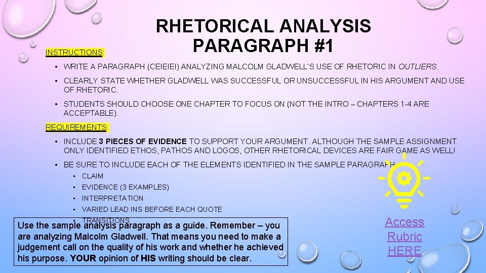 OUTLIERS UNIT STUDY SEMESTER WEEK 12 THURSDAY 4220