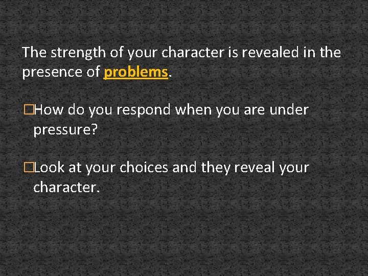 An Introduction to Christian Character Development By Dave