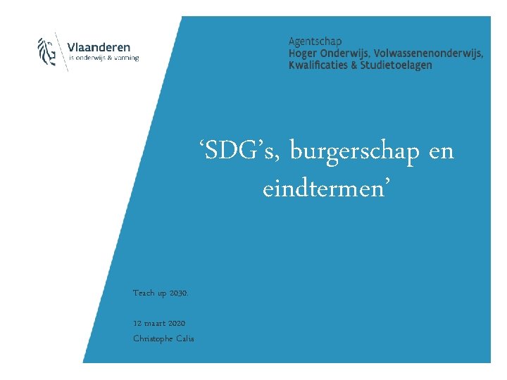 SDGs burgerschap en eindtermen Teach up 2030 12