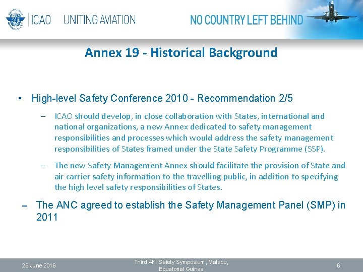 Third AFI Aviation Safety Symposium Malabo Equatorial Guinea