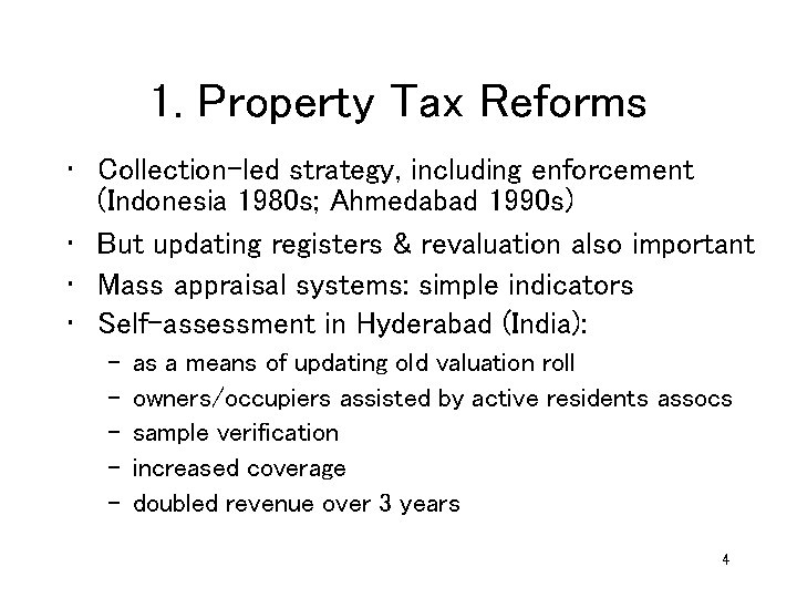 Increasing Local Revenue Nick Devas International Development Department
