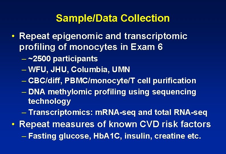 Epigenetics of Atherosclerosis Yongmgei Liu MD Ph D