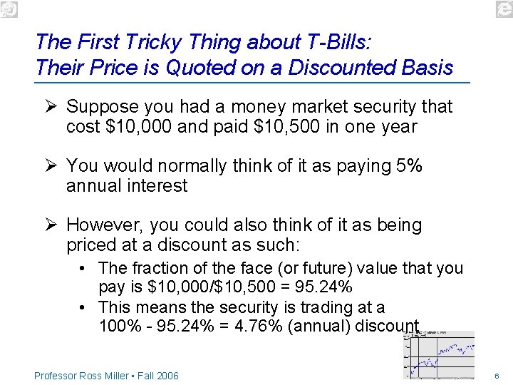 Fin 525 Week 3 Treasury Bills and Treasury