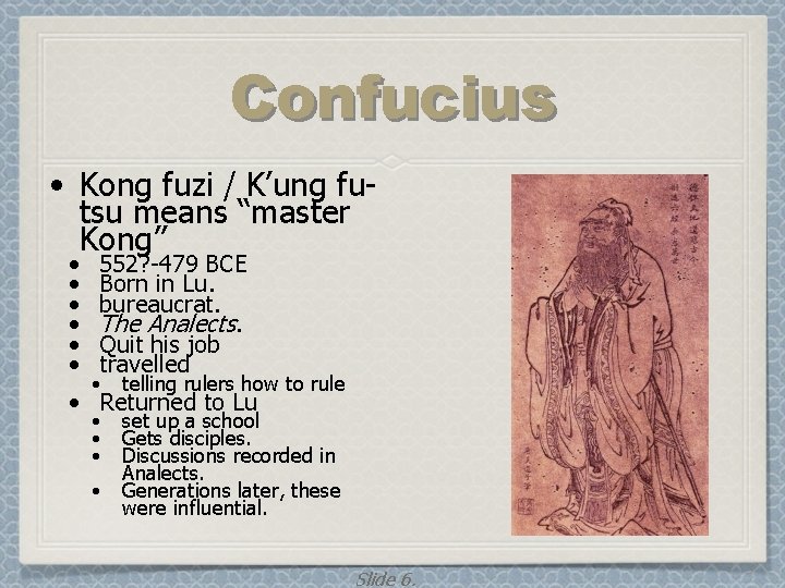 Confucianism RELS 110 World Religions Possible exam questions