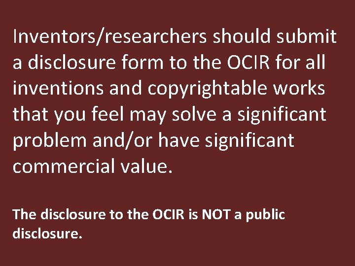 Inventors Handbook Office of Commercialization and Industrial Relations