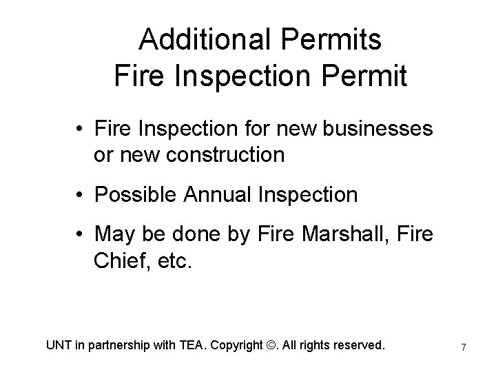 City Government Obtaining Permits UNT in partnership with