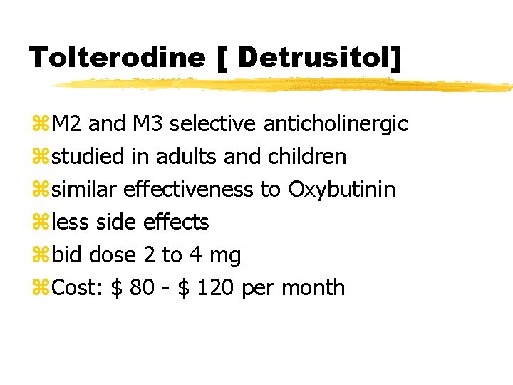 New drugs and the management of incontinence Stephen