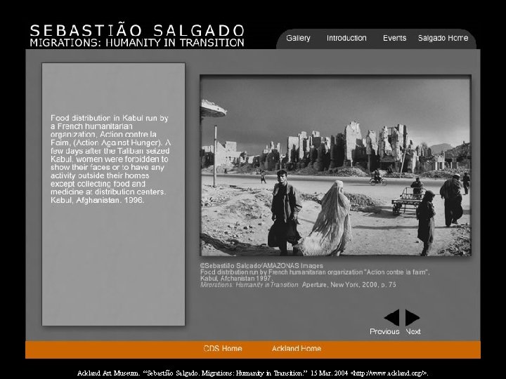 Ackland Art Museum Sebastio Salgado Migrations Humanity in