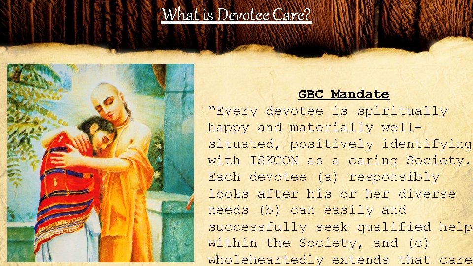 Devotee Care Proposal Palliative Care for the elderly