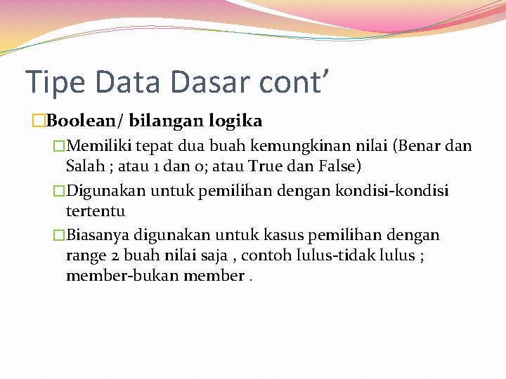 Algoritma Pemrograman Chapter 4 Tipe Data dan Operator