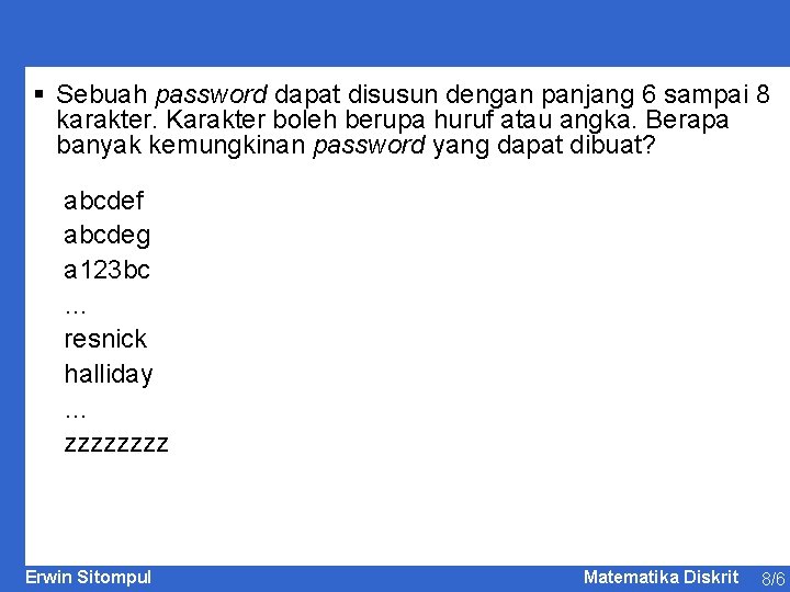 Kuliah 8 5 KOMBINATORIAL Matematika Diskrit Dr Ing